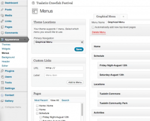 Graphical Menus in Wordpress - Tualatin Web